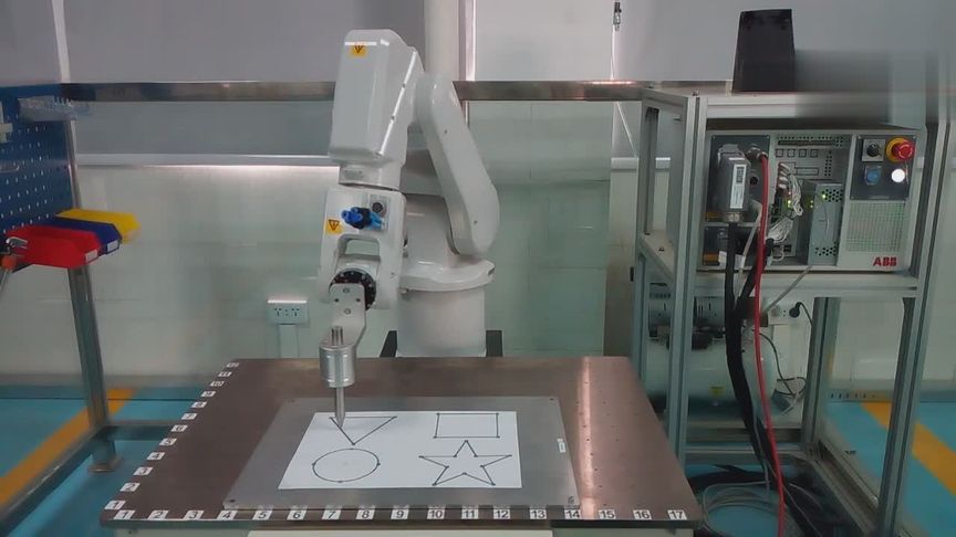 ABB工业机器人轨迹绘图编程演示