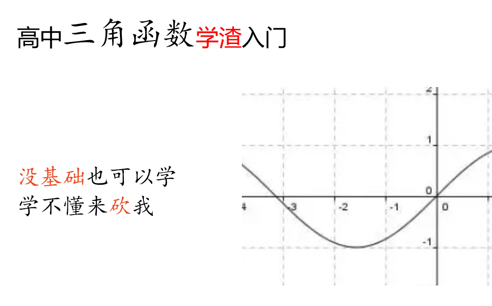 高中数学三角函数0基础课程