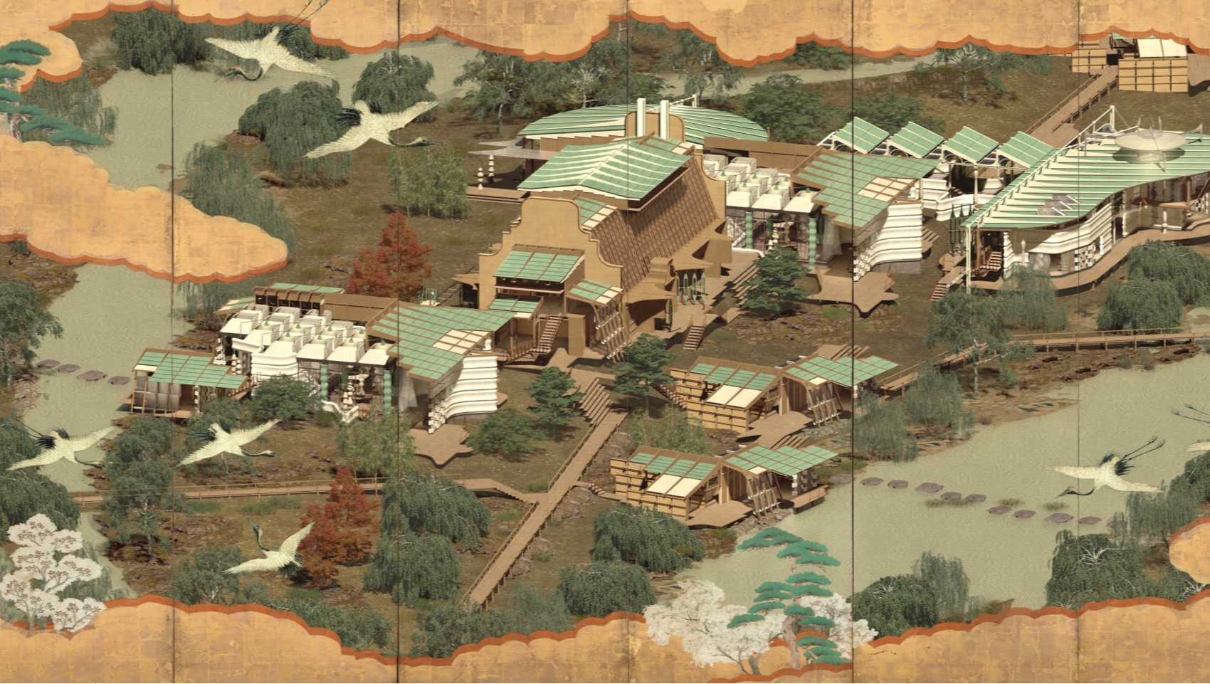 沙溪谷文化修复景观,茶文化可持续发展策略设计;景观建筑作品集代做