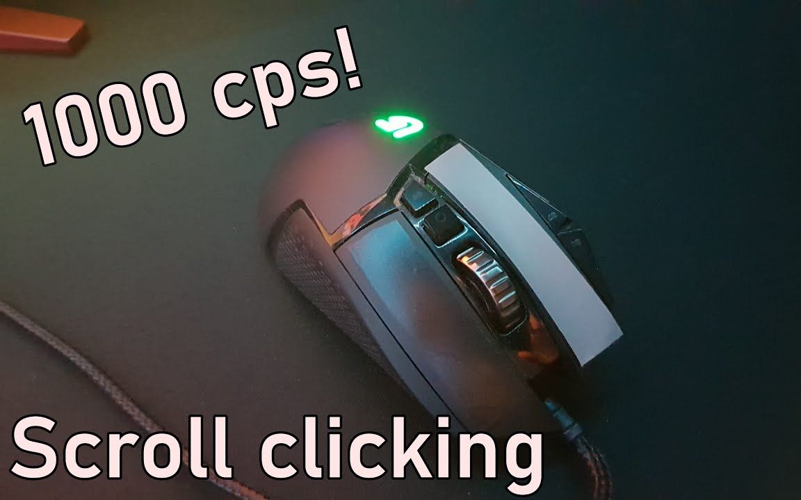 用G502的滚轮滚动点击并实现1秒点击1000下