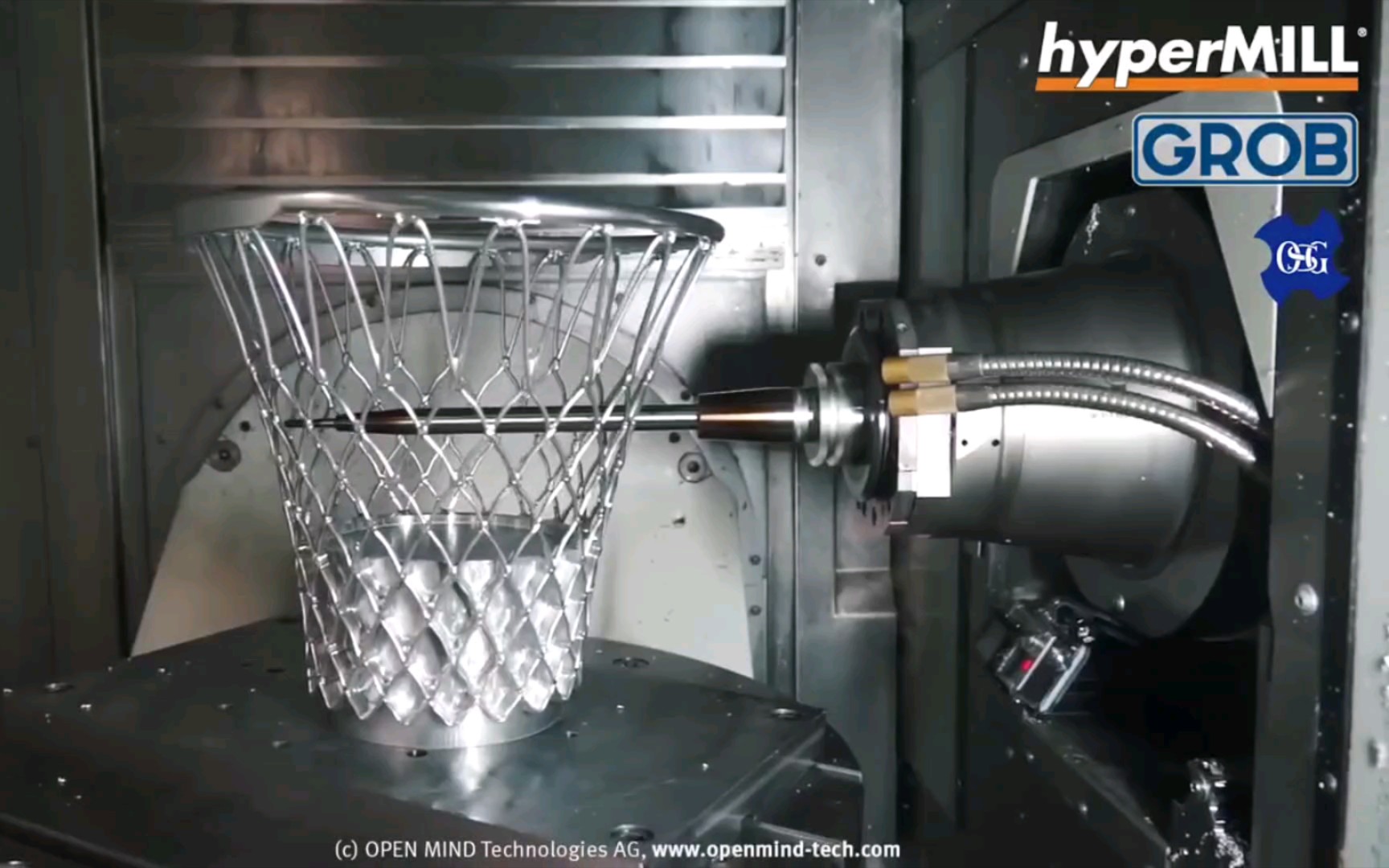 一体铣削成型篮球网加工