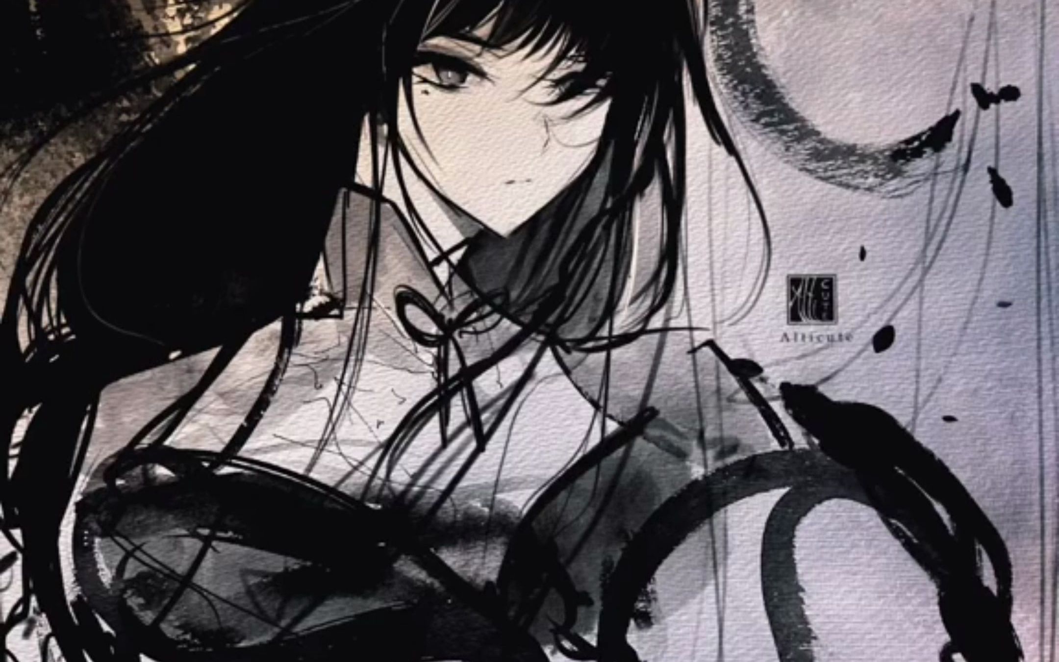 同学们都嘲笑我用毛笔画动漫