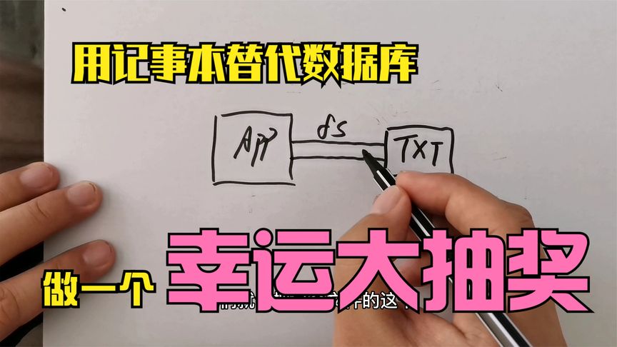 用记事本替代数据库,做一个幸运抽奖程序,文件读取就是这么简单