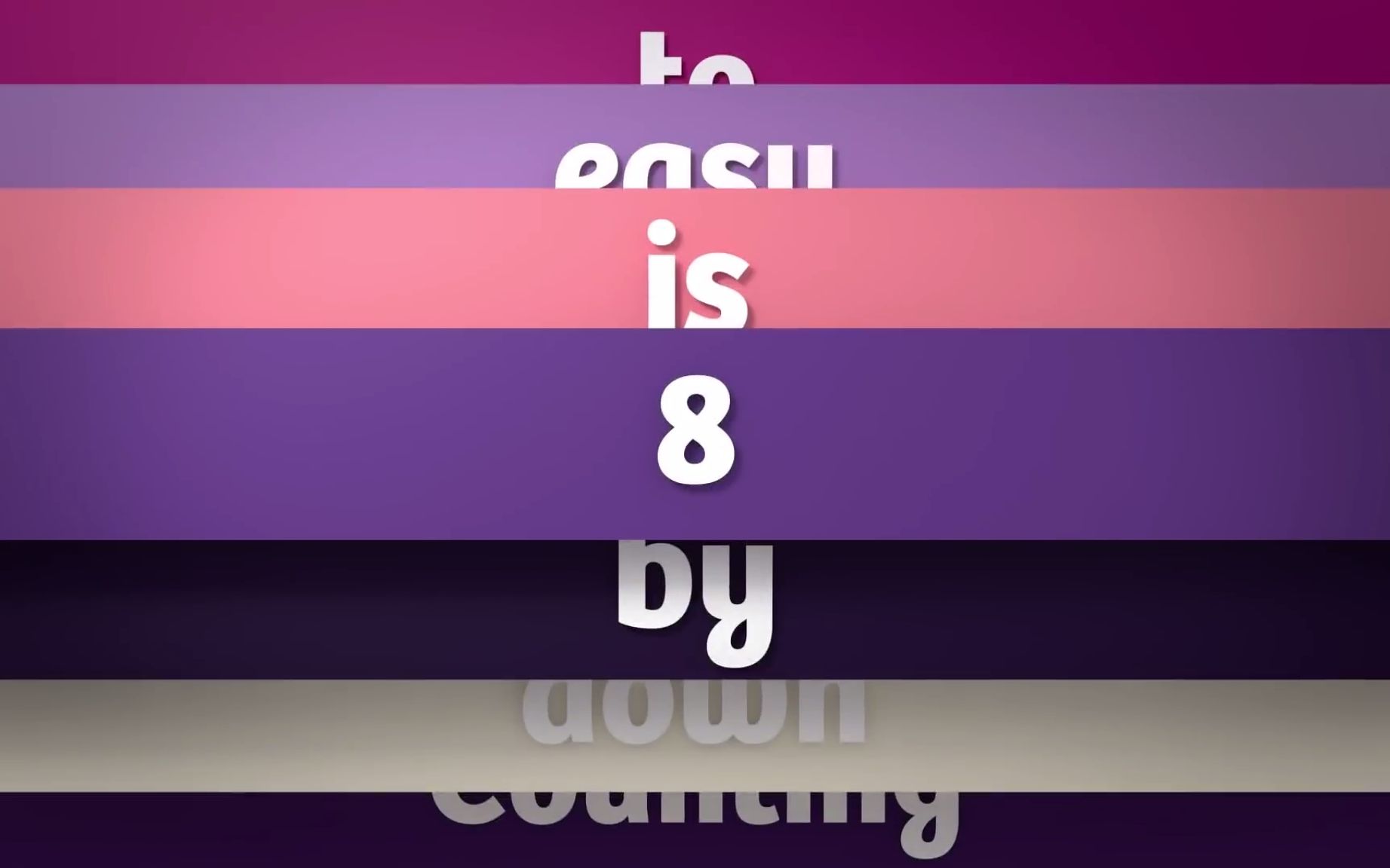 ...By 8 每八个数倒数 学习数字的规律 儿童少儿早教英语数学启蒙教育