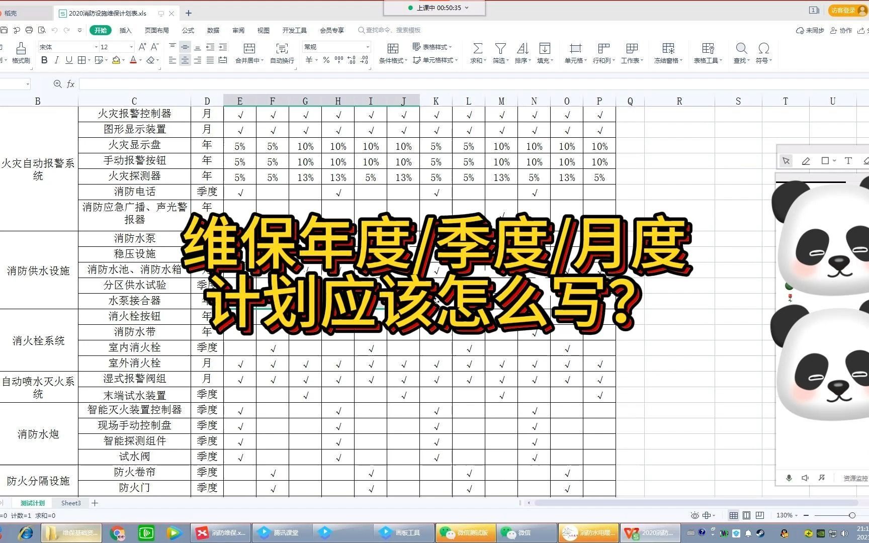 维保的年度/季度/月度计划要怎么写?【消防检测维保】