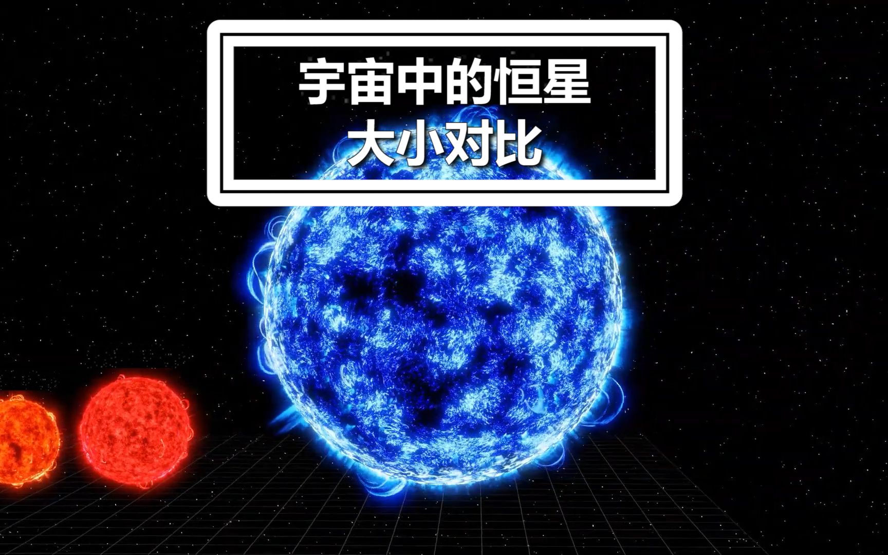 宇宙中的恒星, 大小排名对比