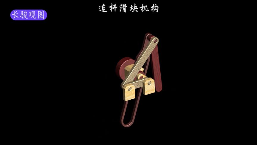 连杆滑槽机构,通过滑槽带动连杆旋转