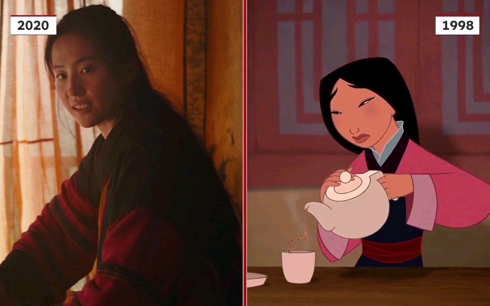 花木兰 2020年电影vs1998年动画