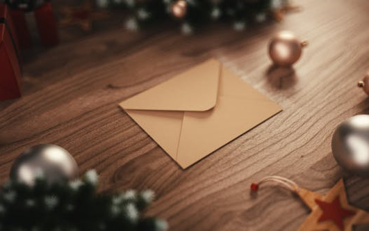 AE模板-信封打开效果邮件打开效果的明信片祝福视频信件内容祝福视频