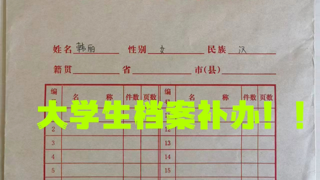 大学档案补办!