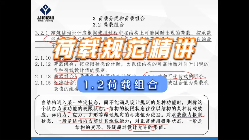 建筑结构荷载规范精讲 1.2荷载组合——注册结构考试规范讲解