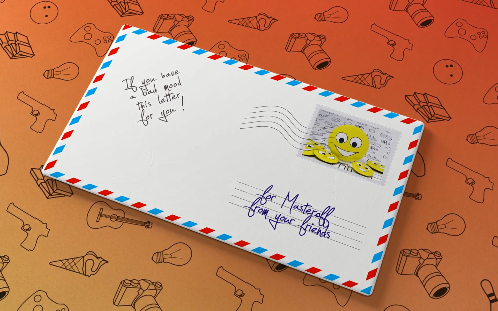 AE模板-邮件信封打开效果的内容展示视频明信片效果的幻灯片视频