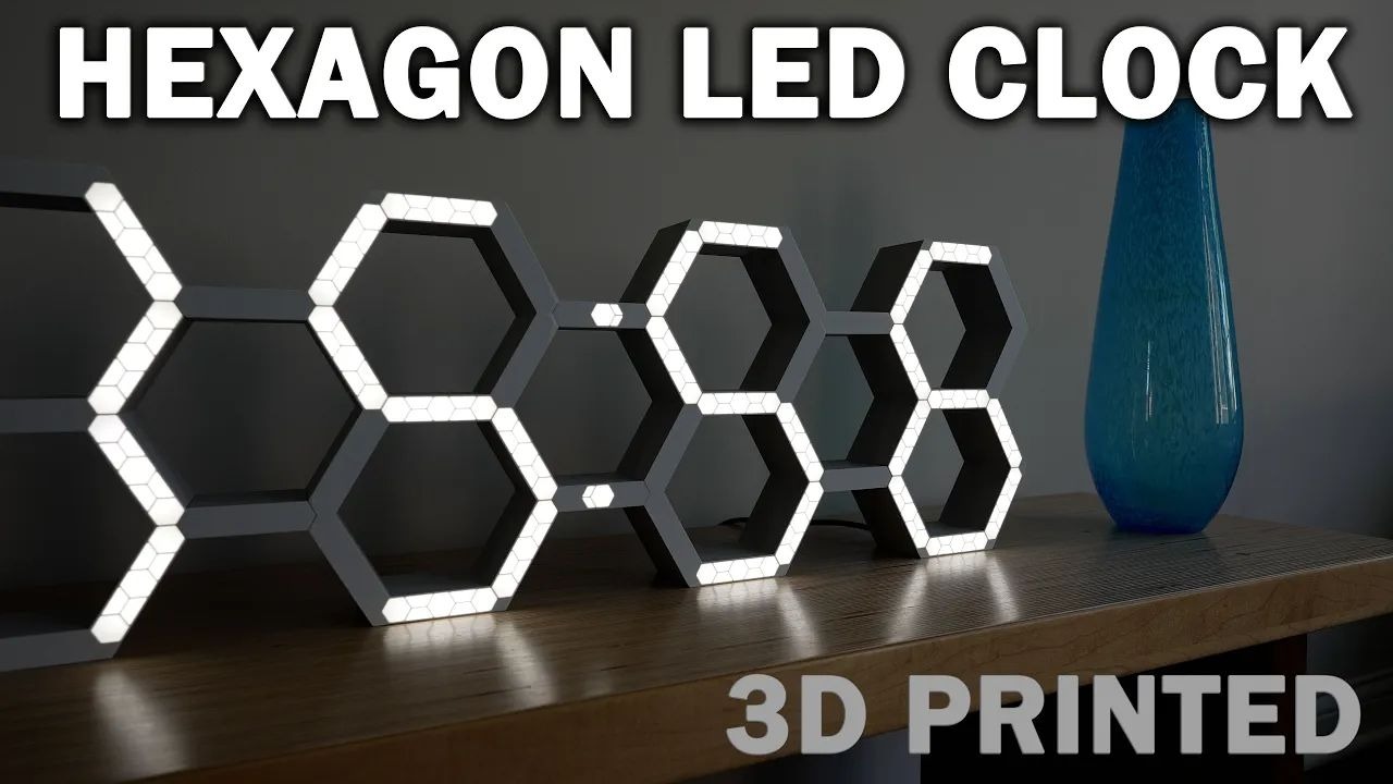 【中配】3D 打印惊艳六边形 LED 时钟!