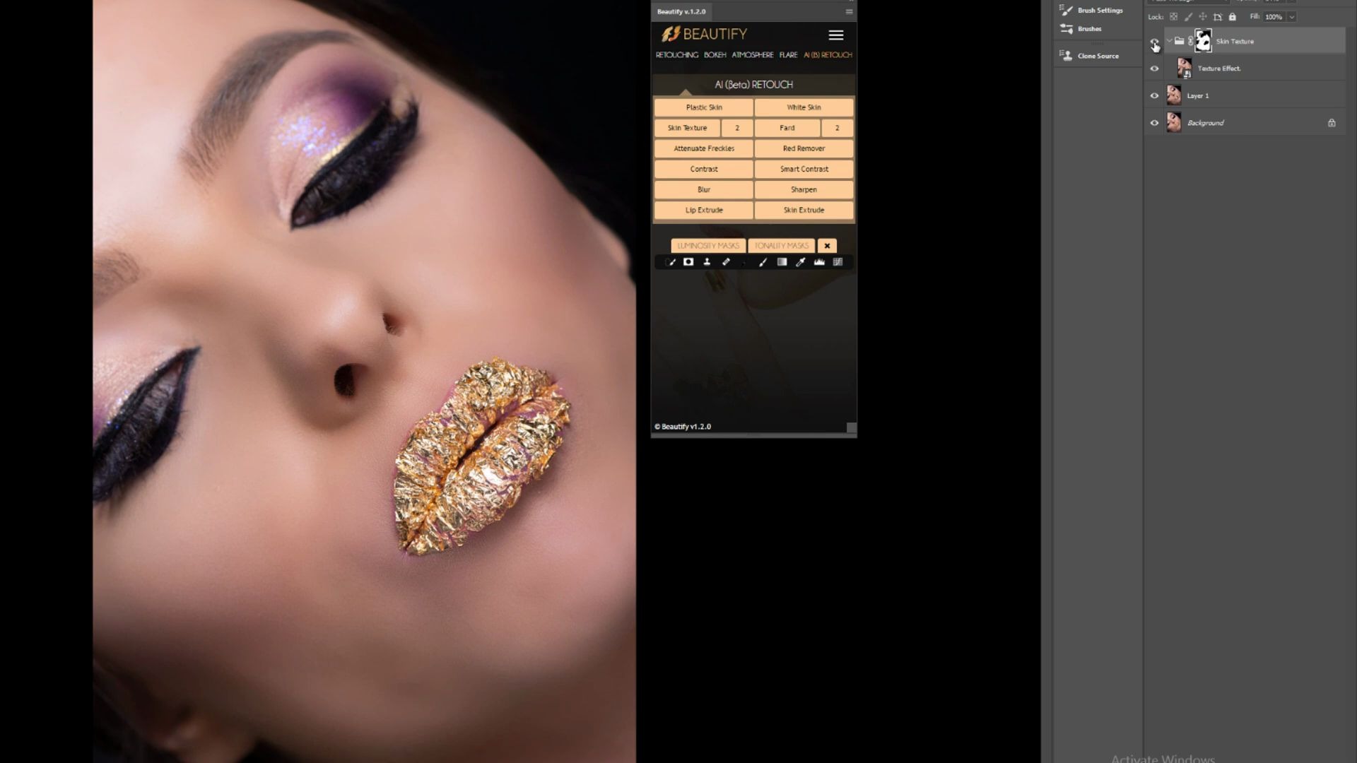PS扩展脚本Beautify Panel皮肤美白磨皮教程Skin Texture Retouching ...