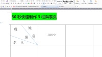 word技巧: 在Word中如何快速制作3栏斜表头? 老师们学了做成绩表
