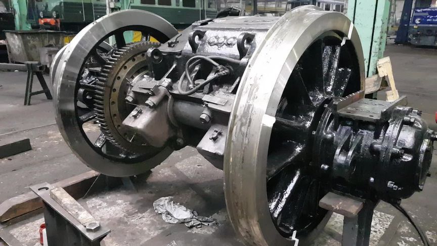 火车车轴测试,看下转动起来如何