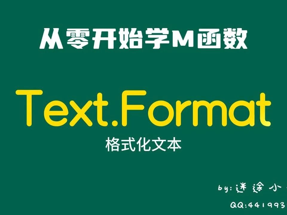 学习PowerQuery之格式化文本_Text.Format