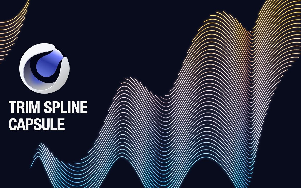 C4D运动图形样条线修剪动画中文字幕教程