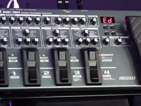 BOSS ME-80 经典摇滚《Bad to the Bone》吉他效果器音色调节