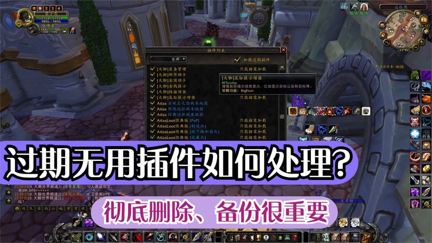 【魔兽世界WLK】多余的插件该如何处理,取消勾选或删除都不完美
