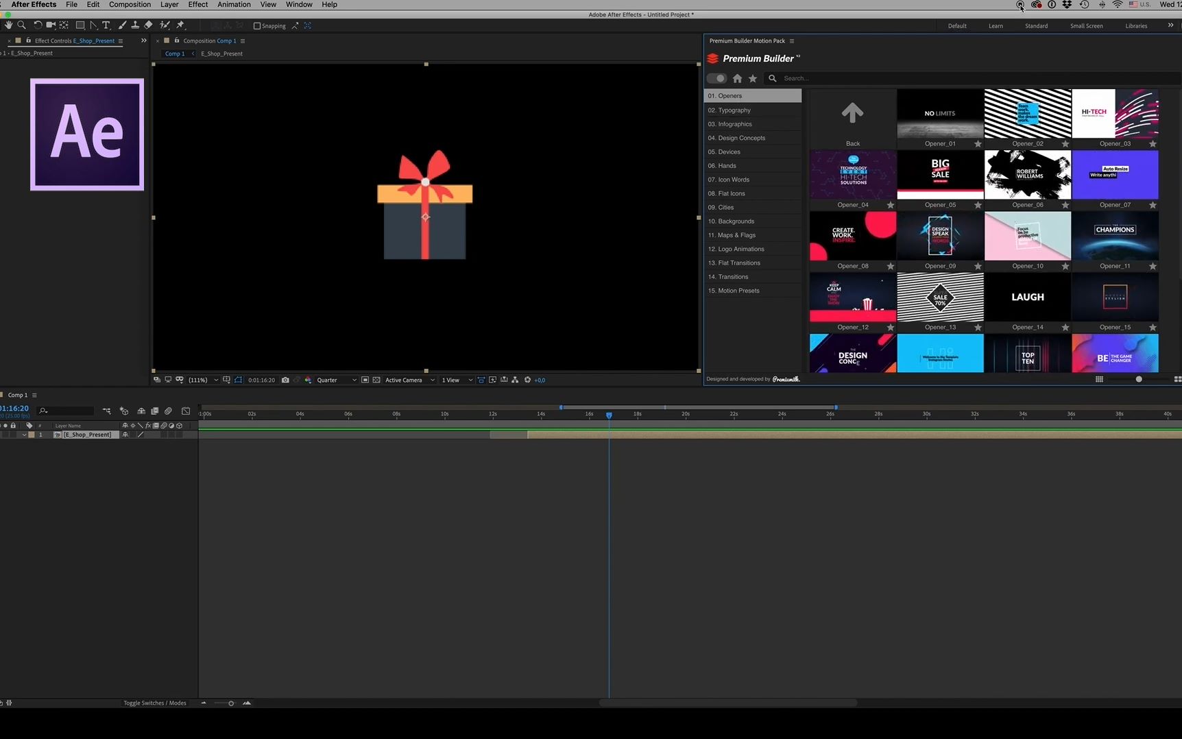 AE脚本分享 PremiumBuilderMotionPack