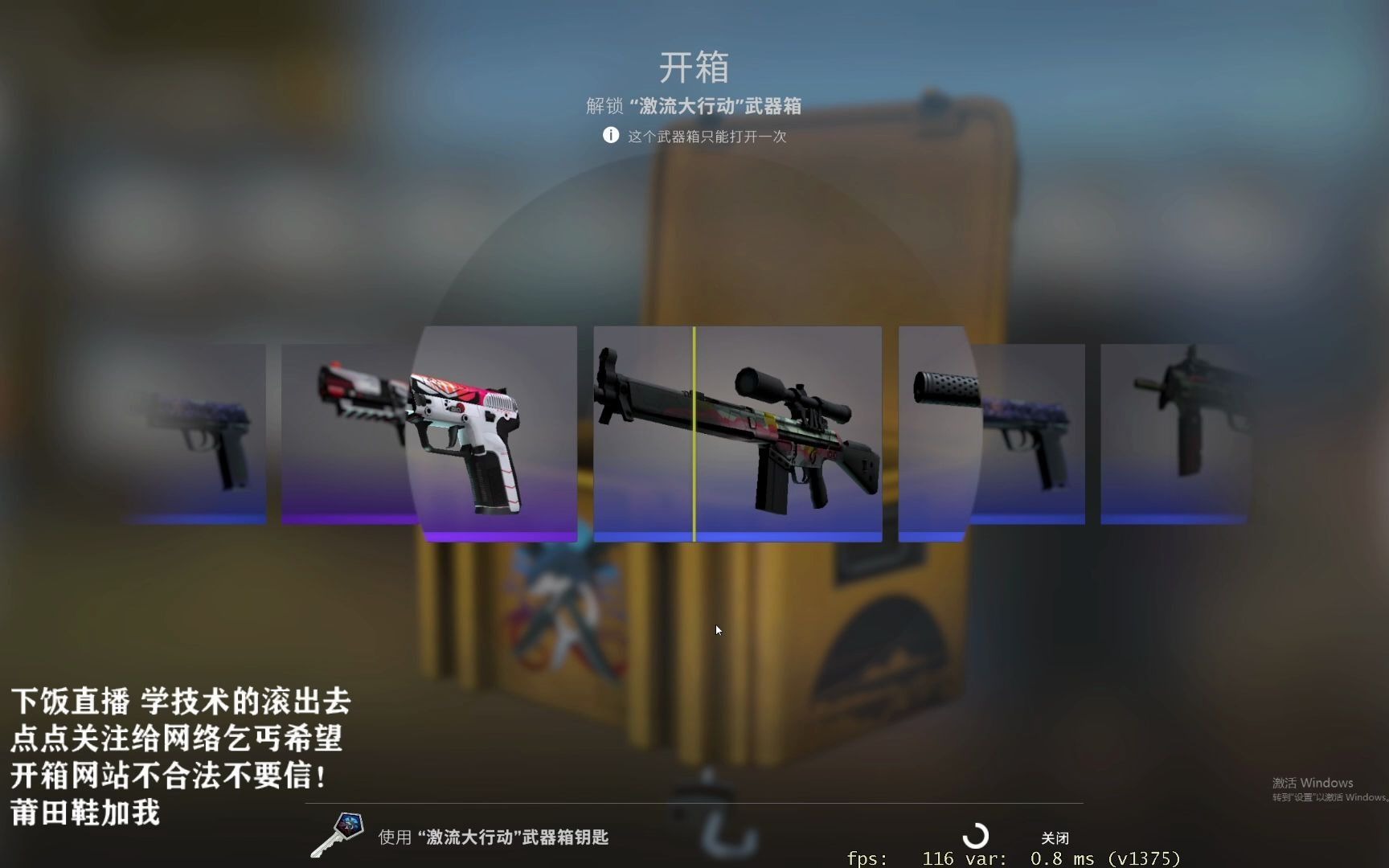 csgo100个激流大行动箱子