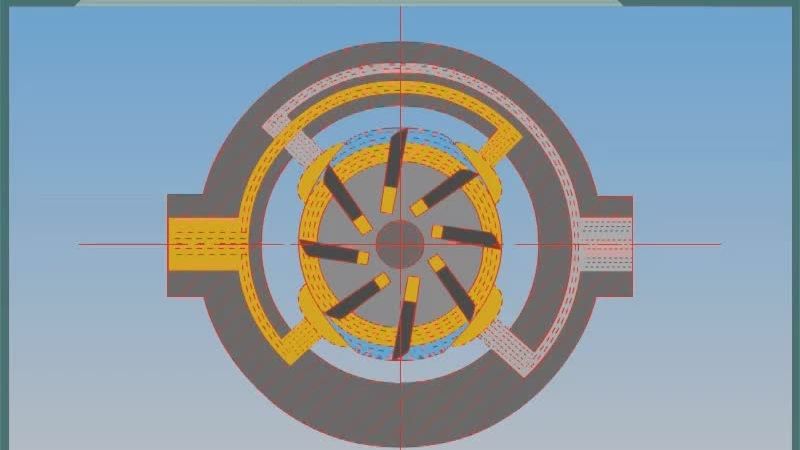 日学一技|双作用叶片泵工作原理