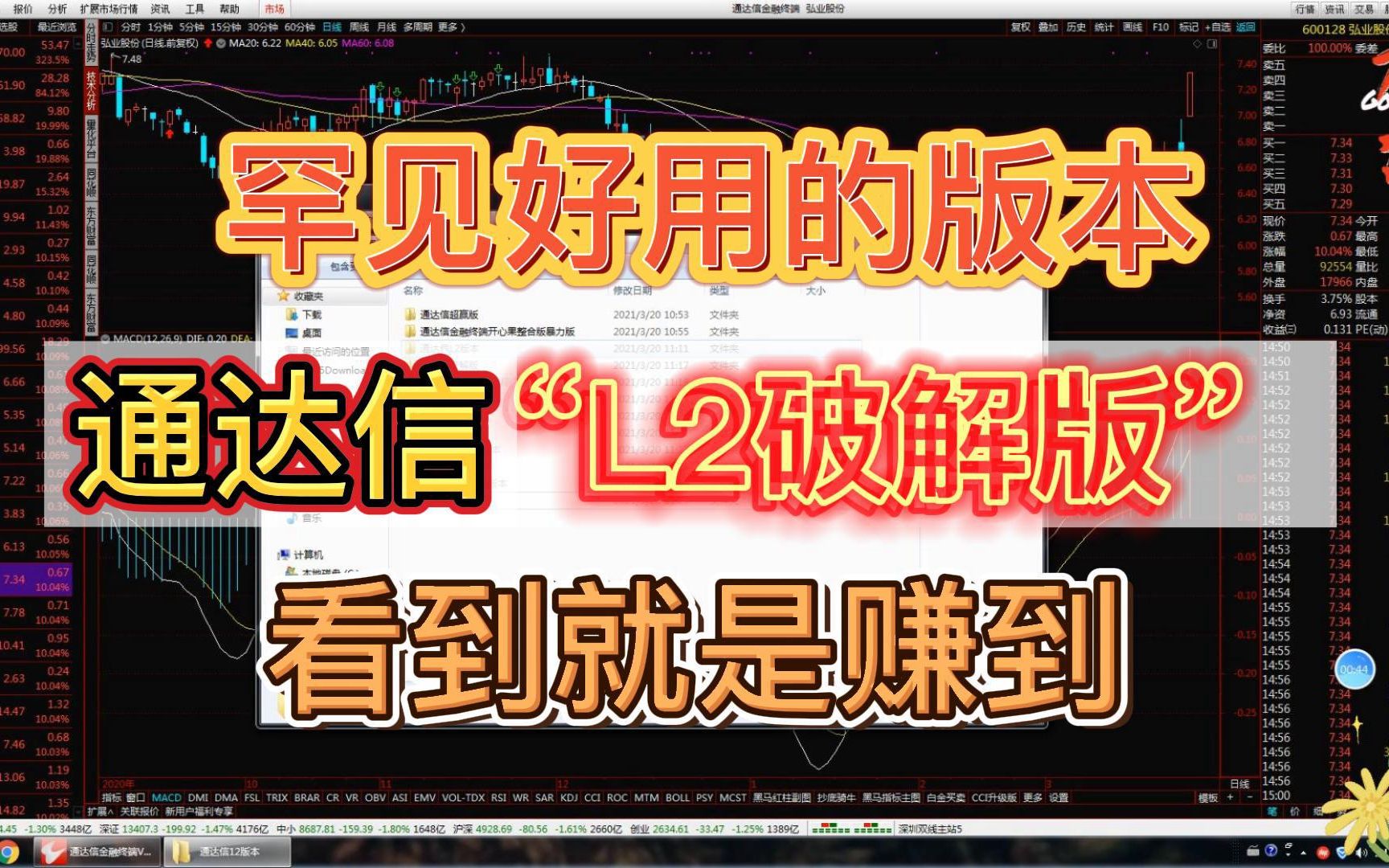 独特的通达信版本,能够查看L2高级行情的通达信聚合版