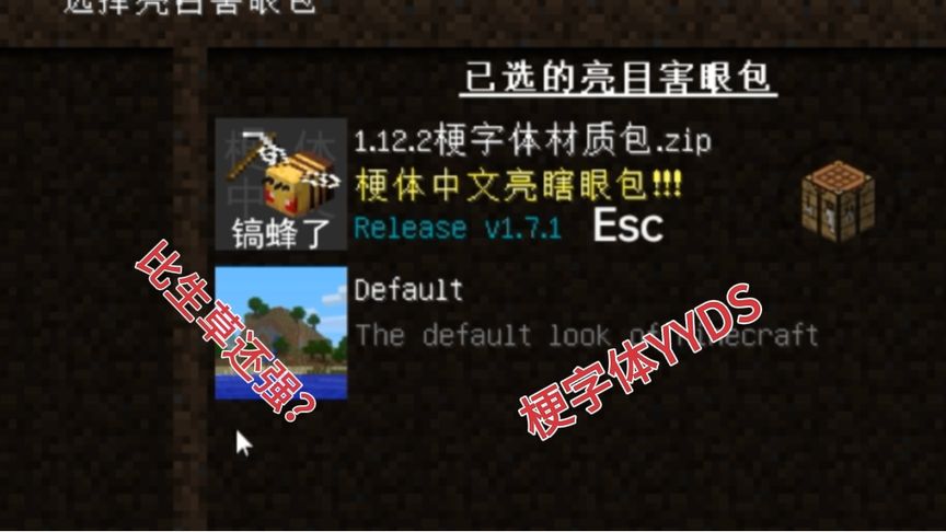 Minecraft 我的世界,梗字体材质包@小然闯世界