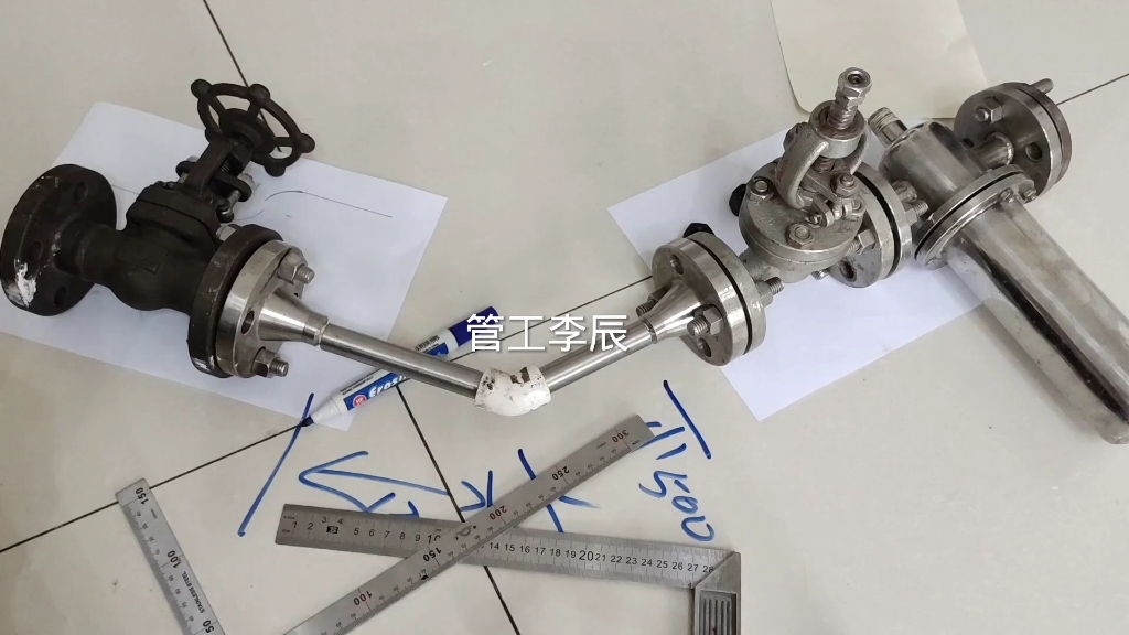 管工弯头切割与净料计算公式