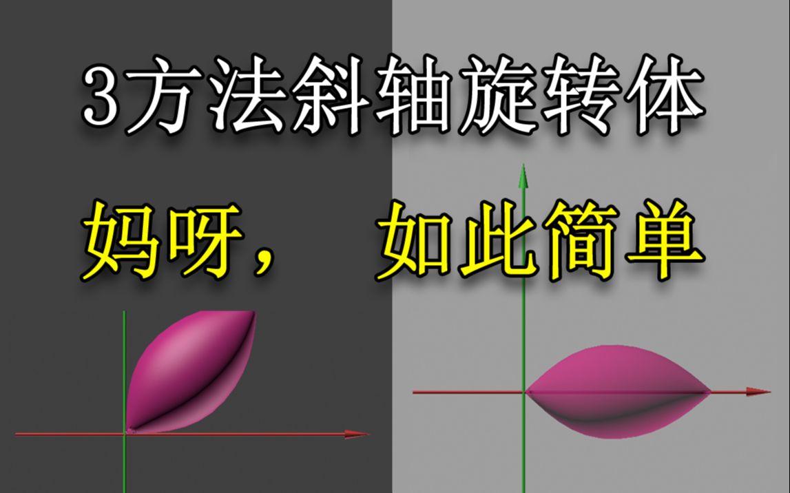 3种方法斜轴旋转体体积计算,天花板难度但是学完就能秒了【考研数学,...