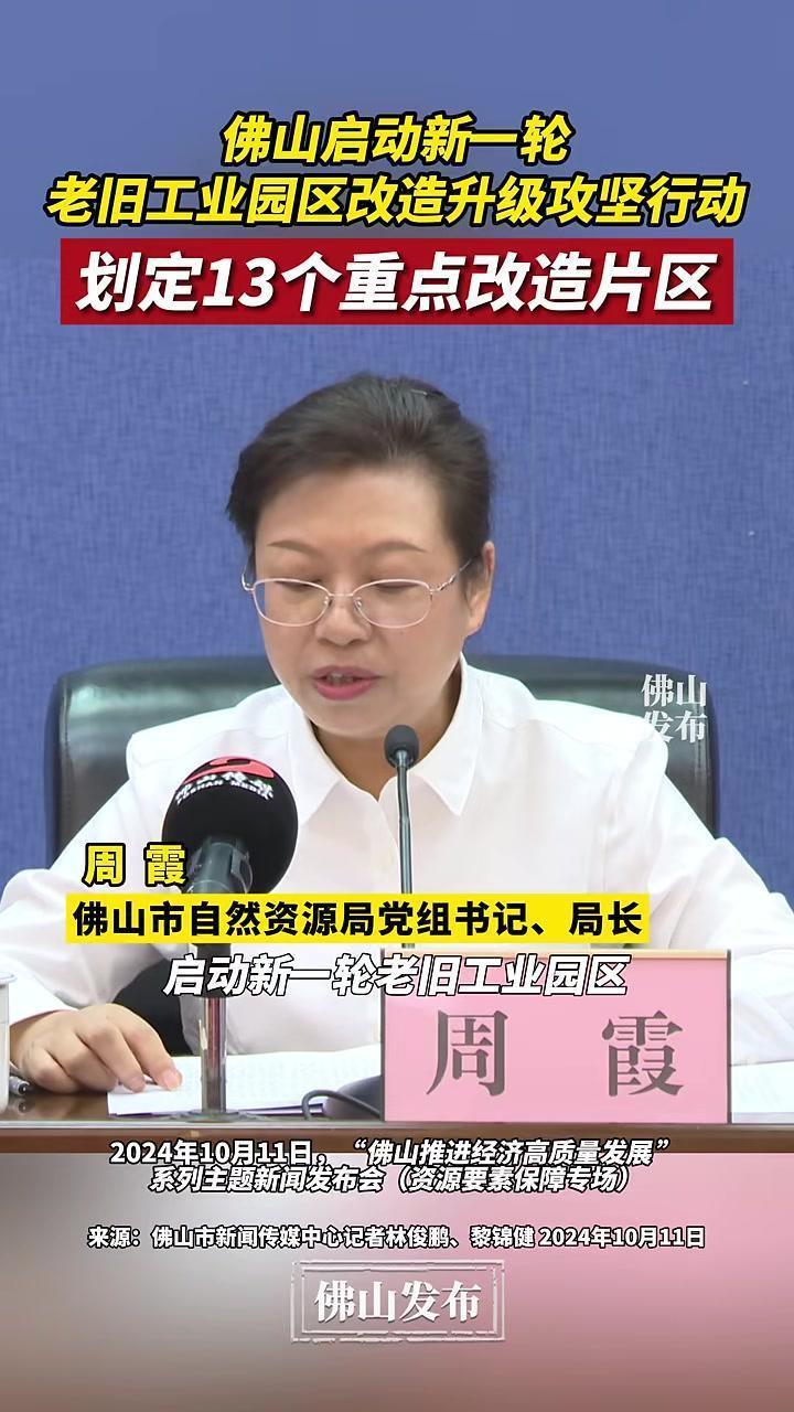 10月11日,在"佛山推进经济高质量发展"系列主题新闻发布会(资源要素...