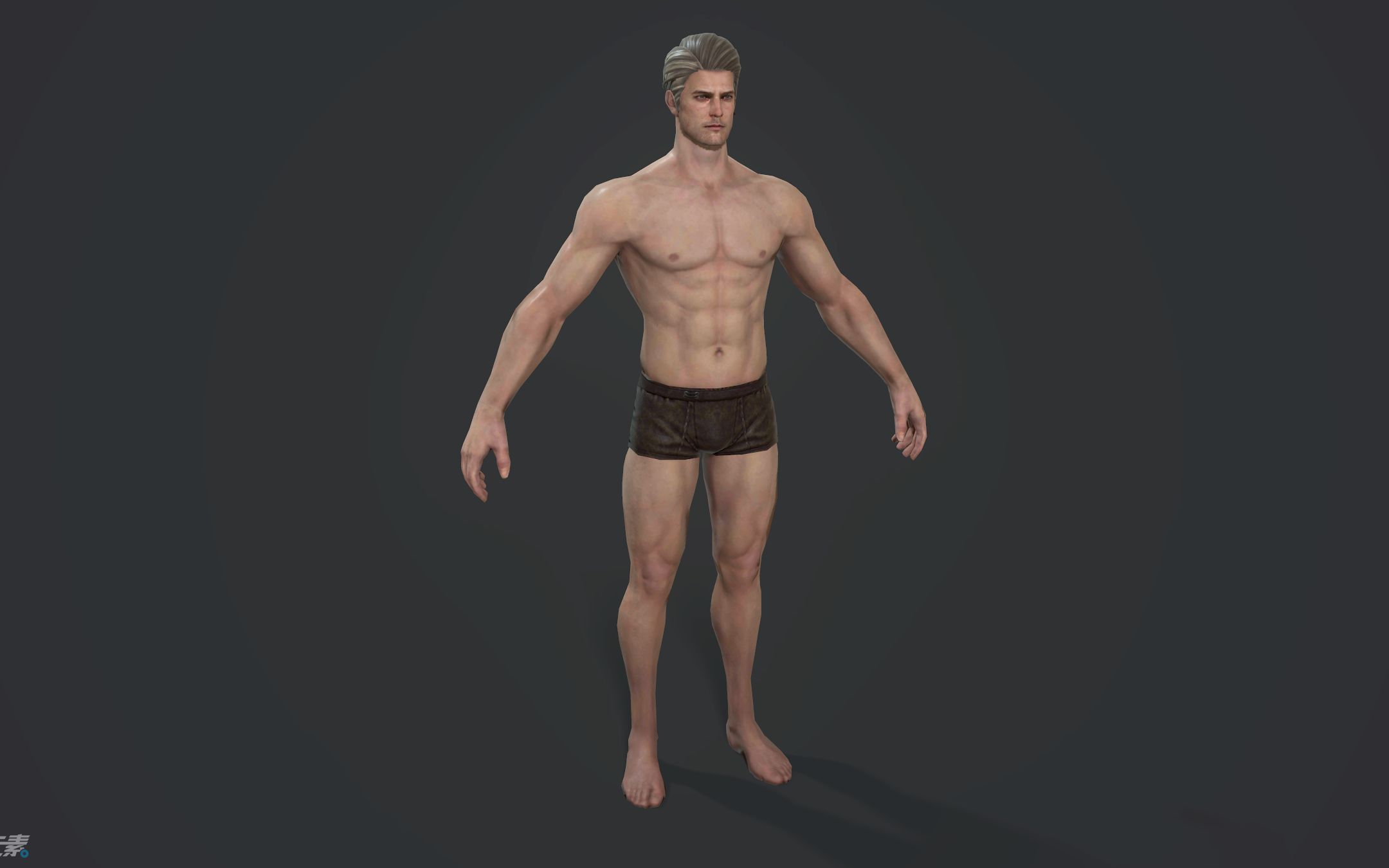 男性身体结构裸模制作讲解-3D人物建模