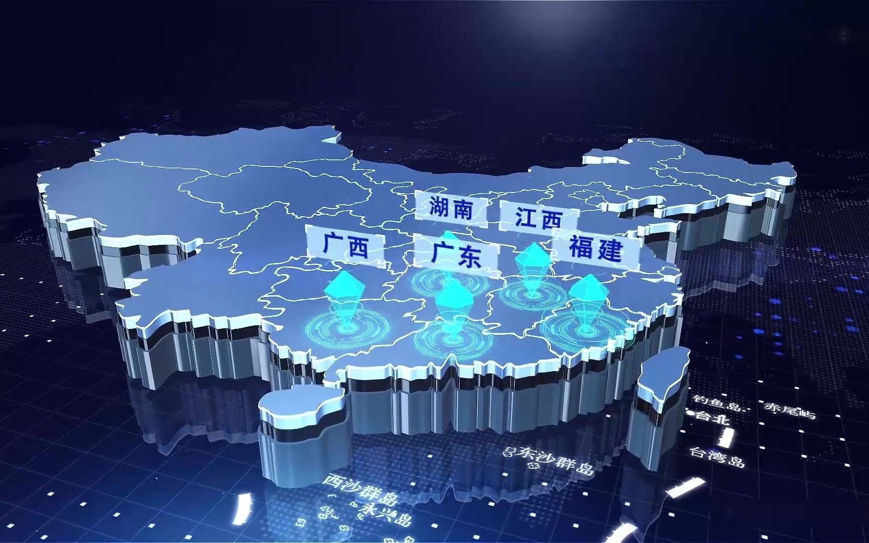 两个镜头E3D地图定位AE模板,新奇艺