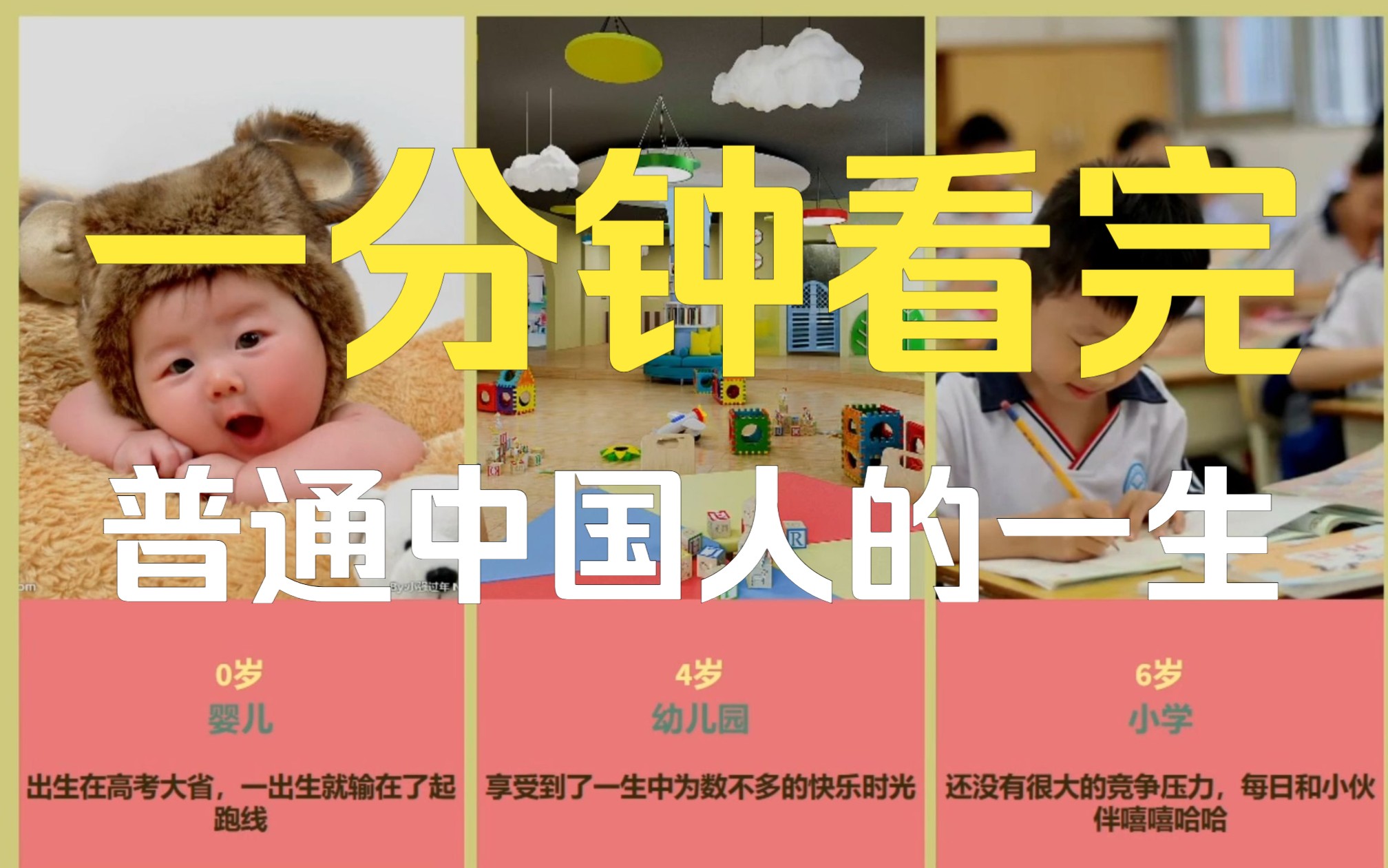 一分钟看完普通中国人的一生,我们这一生到底为什么而活?