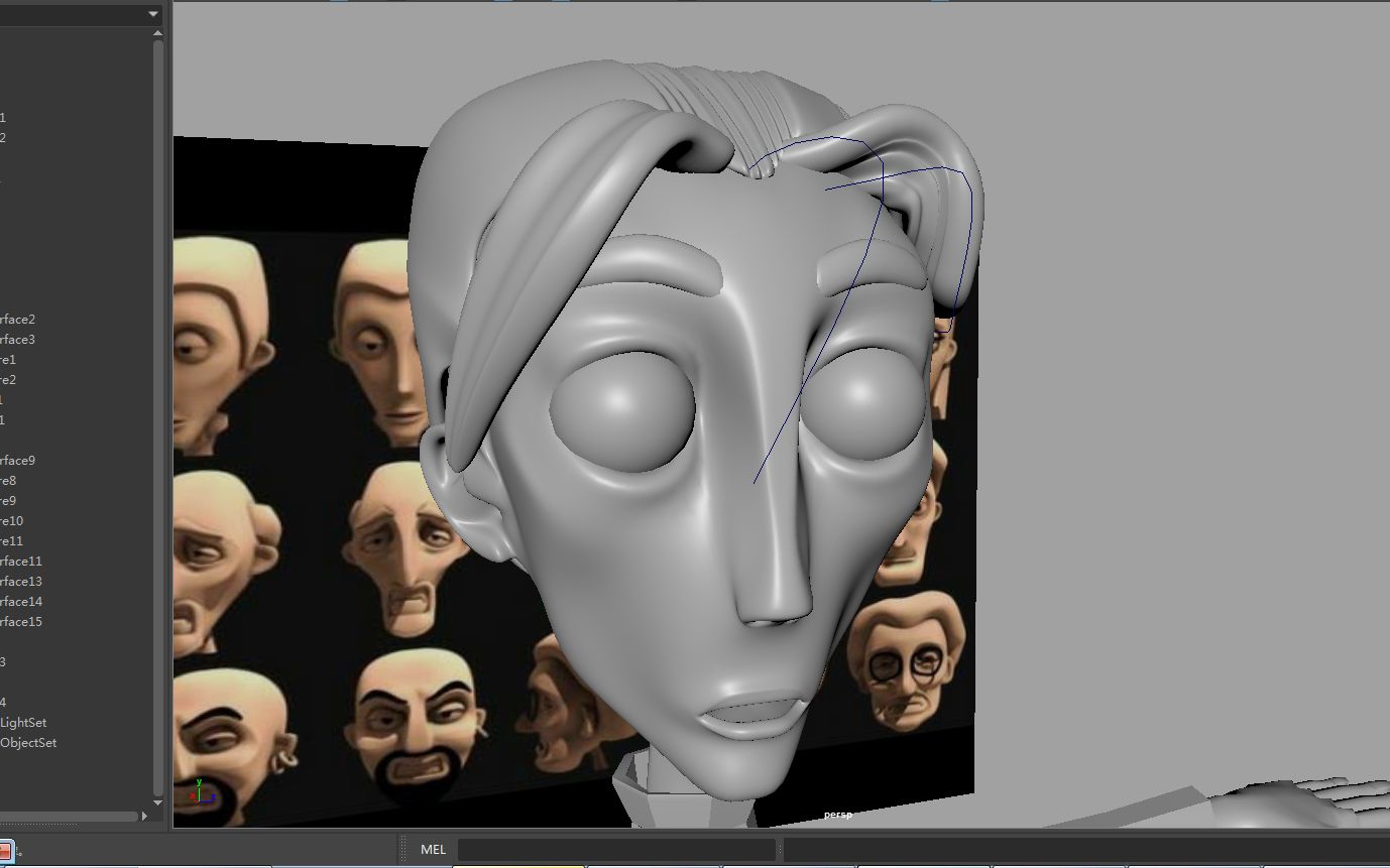maya动画基础教程:发型制作