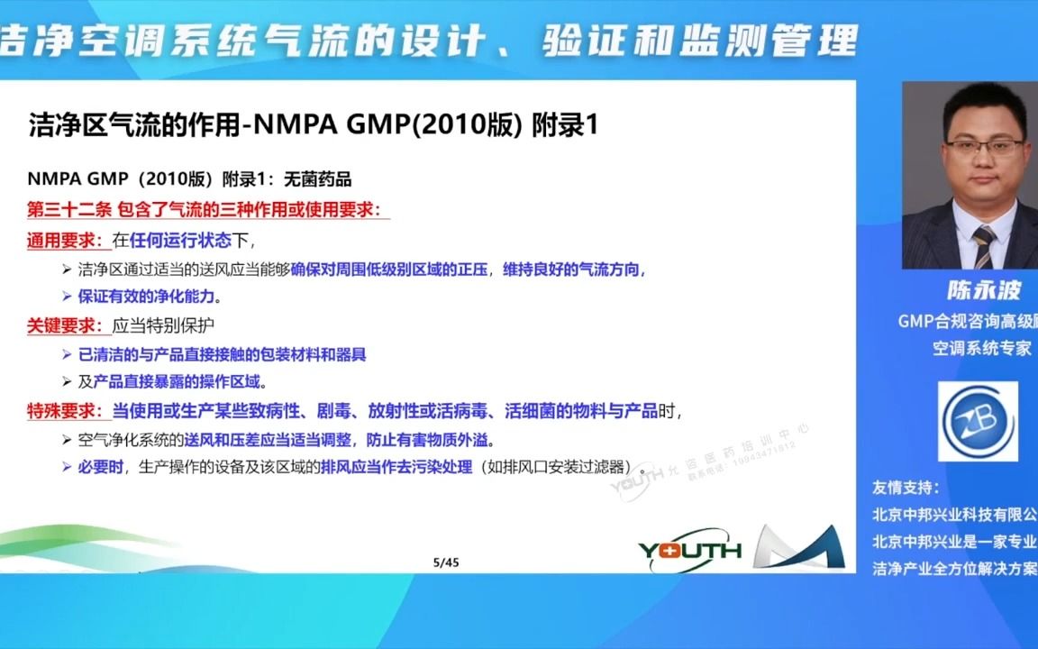 ...气流的设计、验证和监测管理 直播回放全集 气流流型检测仪GMP法规