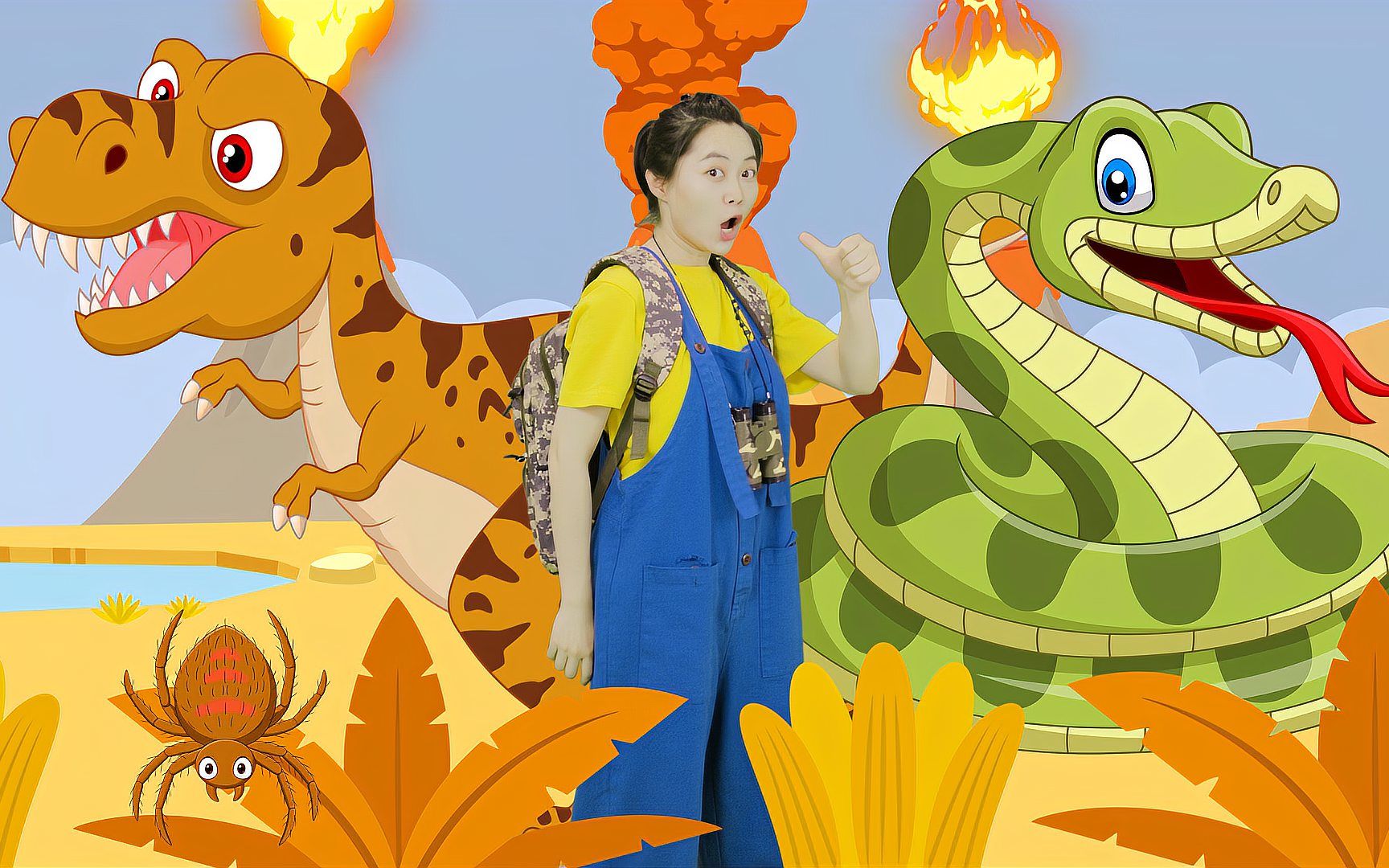 你能找到恐怖怪物吗?小鹿姐姐儿童益智早教儿歌动画片