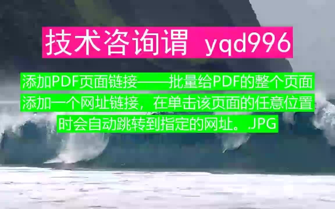 添加PDF页面链接——批量给PDF的整个页面添加一个网址链接,在...