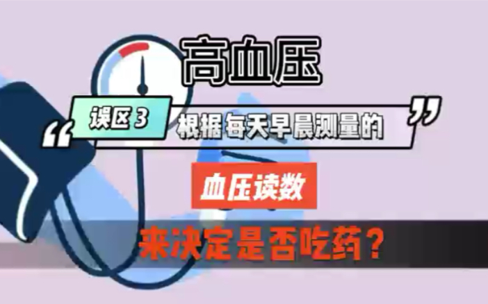 高血压诊疗中的常见误区(3),根据每天早晨测量的血压读数来决定是否...