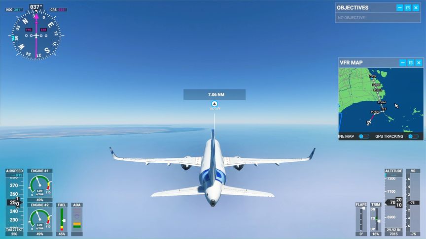 0基础畅玩模拟飞行2020,AI全程自动起飞巡航降落