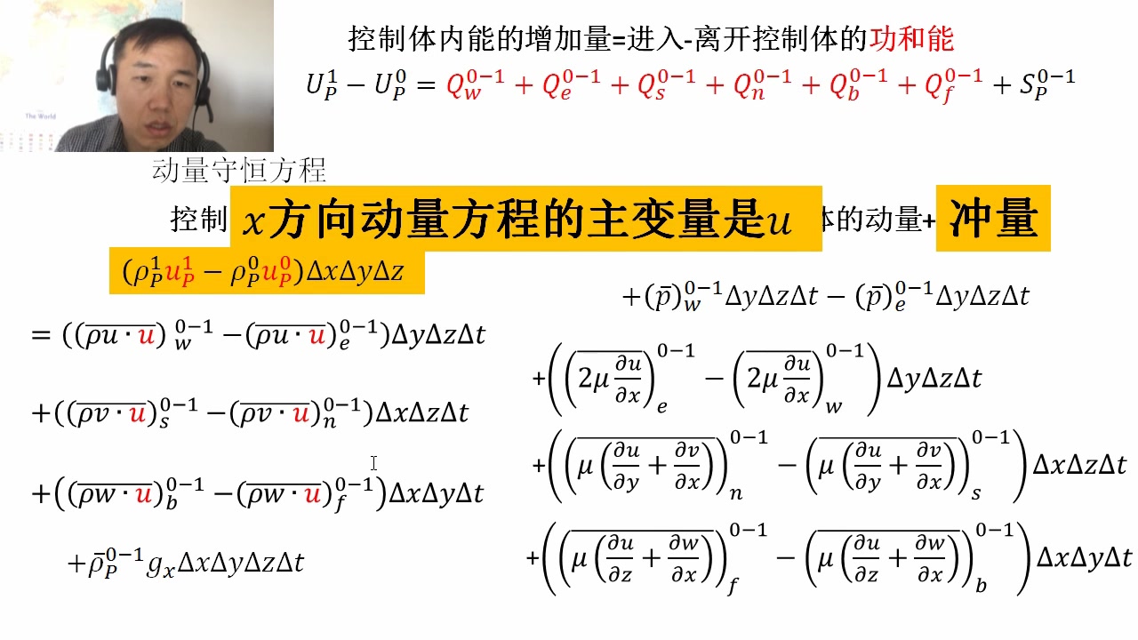 计算传热学--29-动量守恒方程的离散-数值传热学