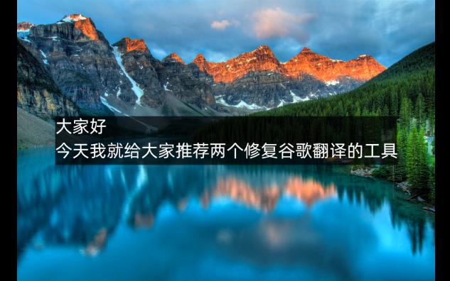谷歌翻译功能修复 提升体验 你值得拥有