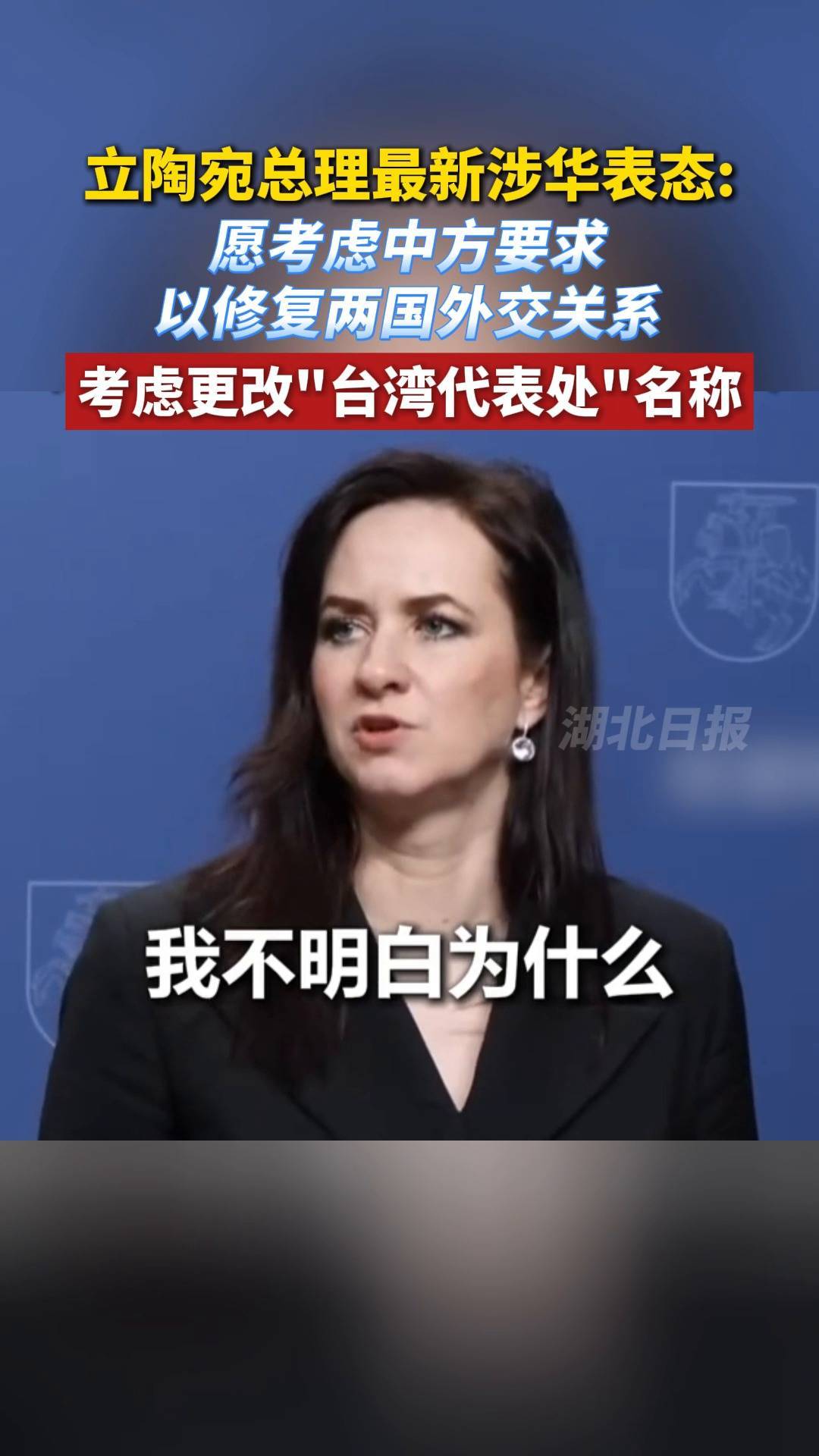 立陶宛总理最新涉华表态:愿考虑中方要求,以修复两国外交关系。