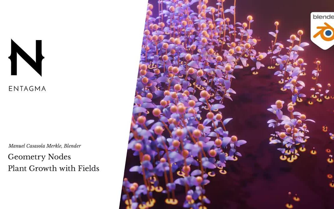 iBlender中文版插件 Blender Geometry Nodes 3.0 - 田地的植物生长 ...