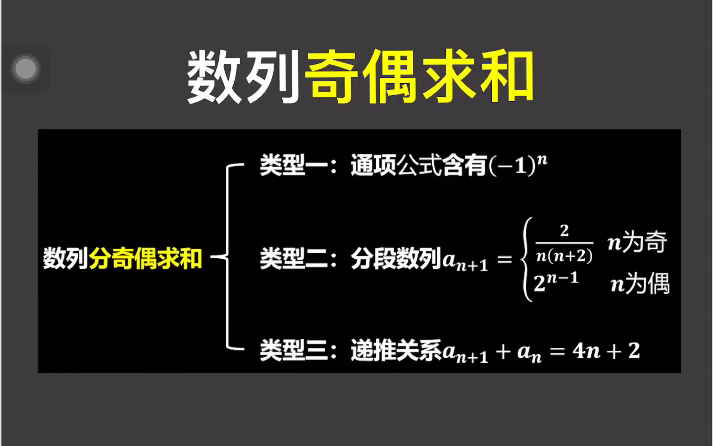 三种类型「数列奇偶求和」