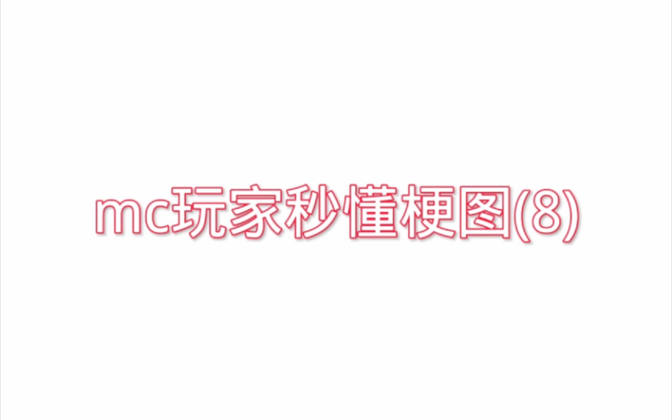 mc玩家秒懂梗图(8)_我的世界