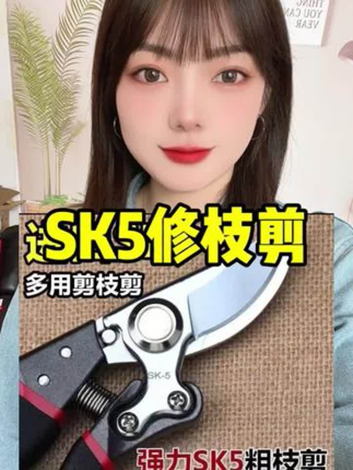 ...枝条,修剪插花,非常方便 弧形设计不累手 #修枝剪 #园林工具 #五金工具