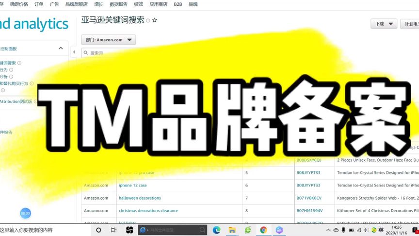 亚马逊跨境电商:朱哥手把手教你tm标品牌备案