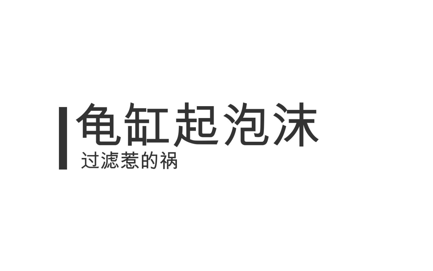 【养龟】龟缸起白色泡沫 可能是过滤的问题
